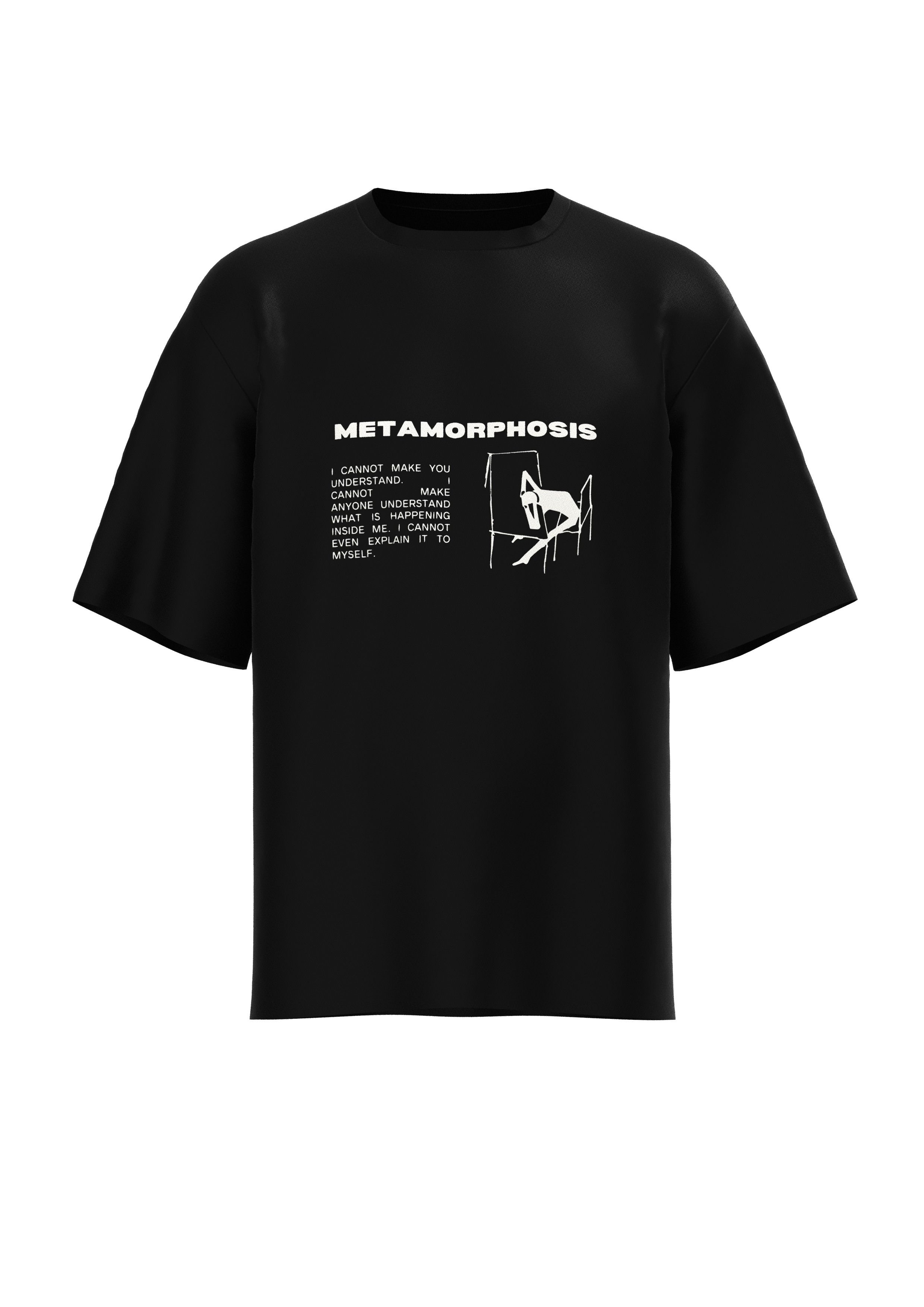 Metamorphosis Oversized T-Shirt (Black) – Pyjamawala